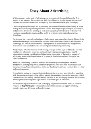 Essay About Advertising.pdf