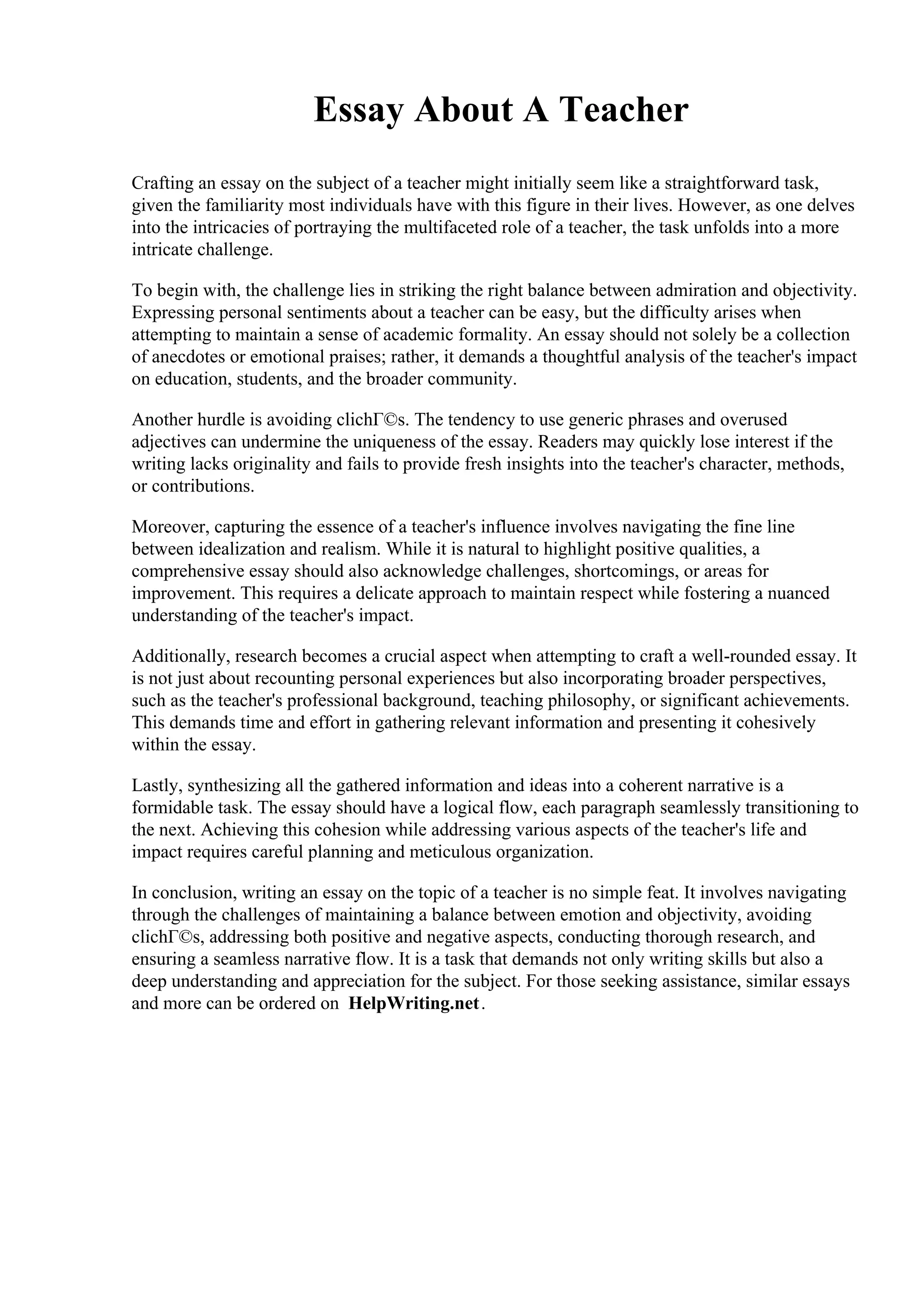 Essay About A Teacher.pdf