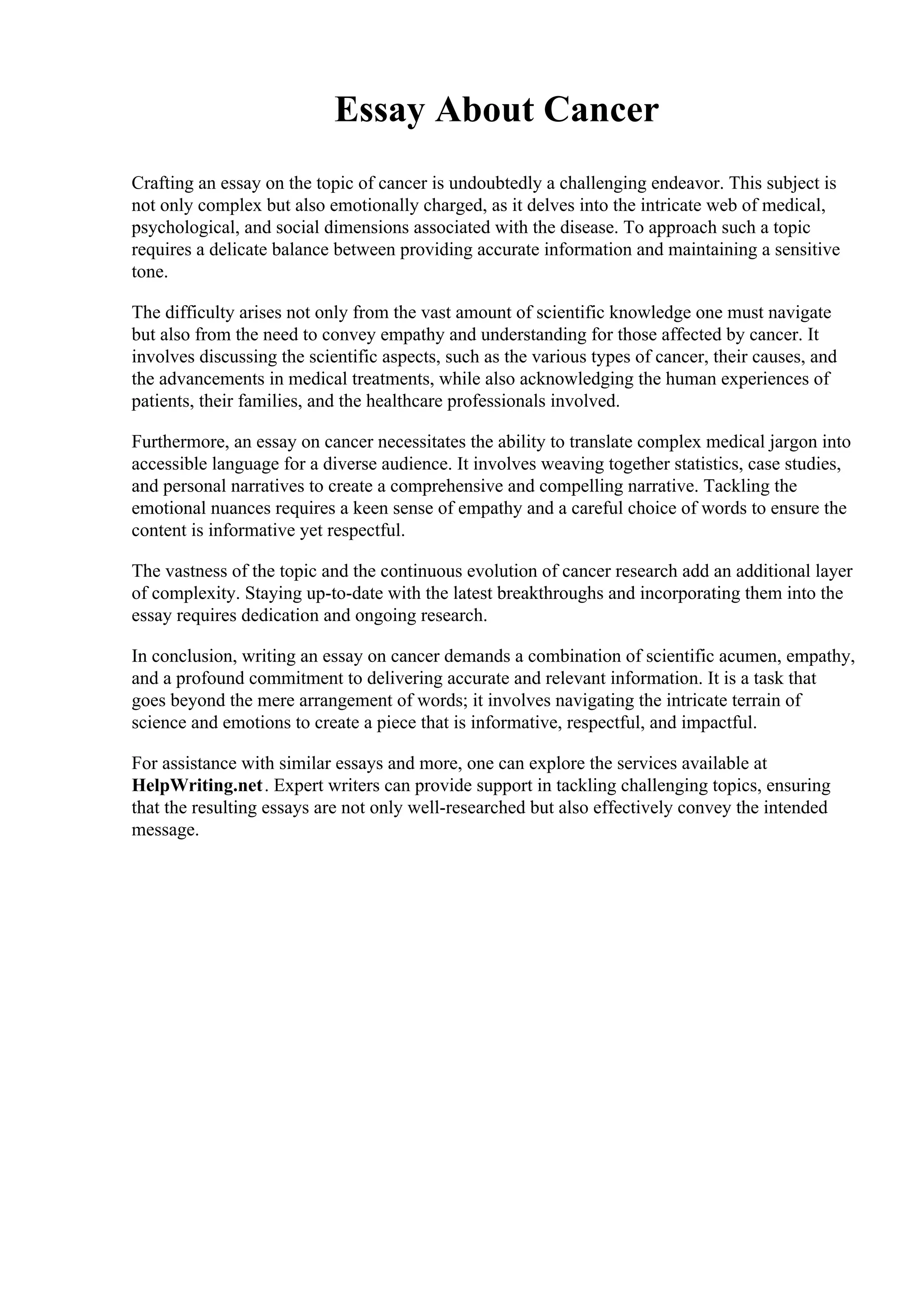 Essay About Cancer.pdf