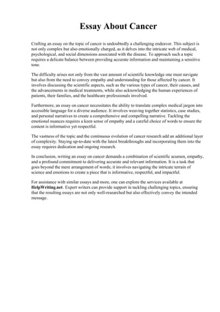 Essay About Cancer.pdf
