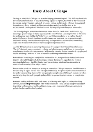 Essay About Chicago.pdf