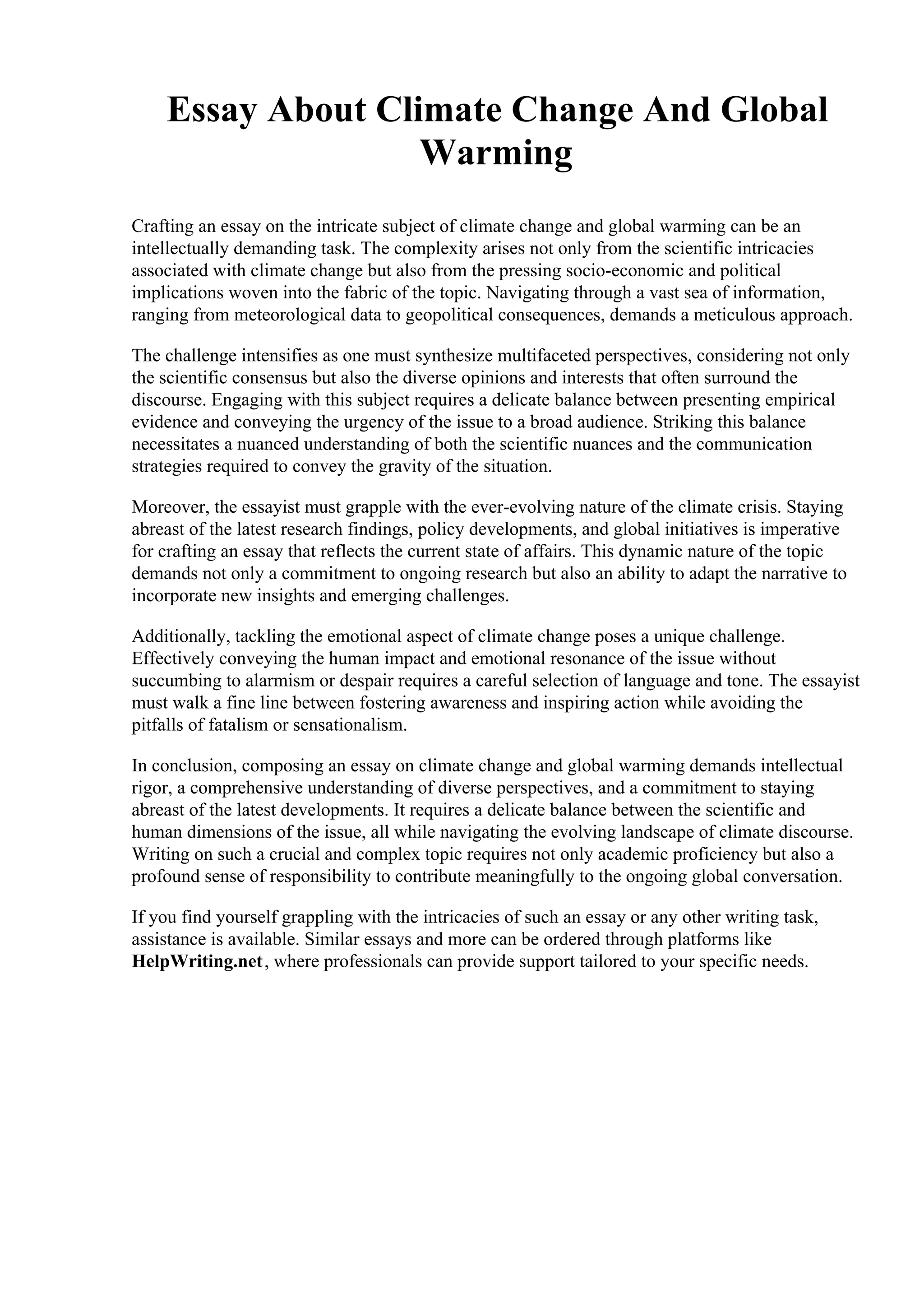 Essay About Climate Change And Global Warming.pdf
