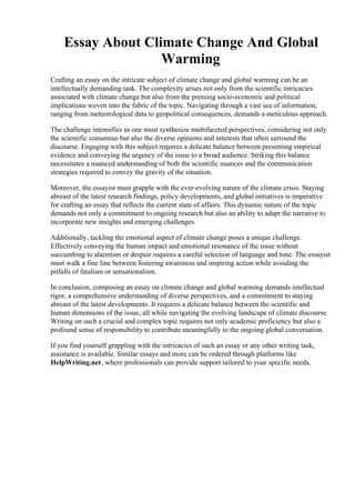 Essay About Climate Change And Global Warming.pdf