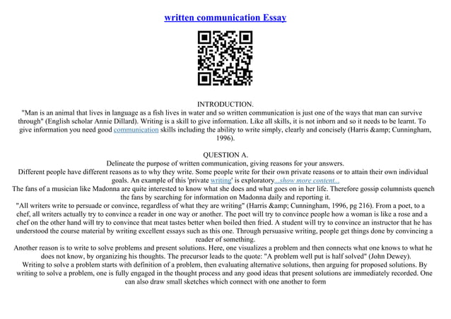 Essay About Communication | PPT