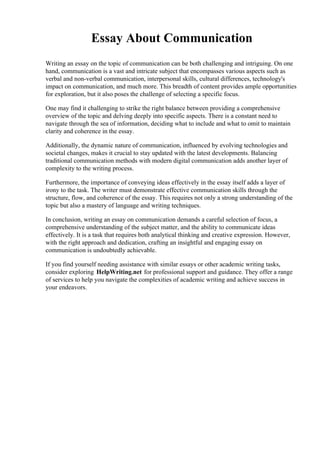 Essay About Communication.pdf