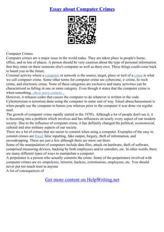 Essay About Computers | PDF