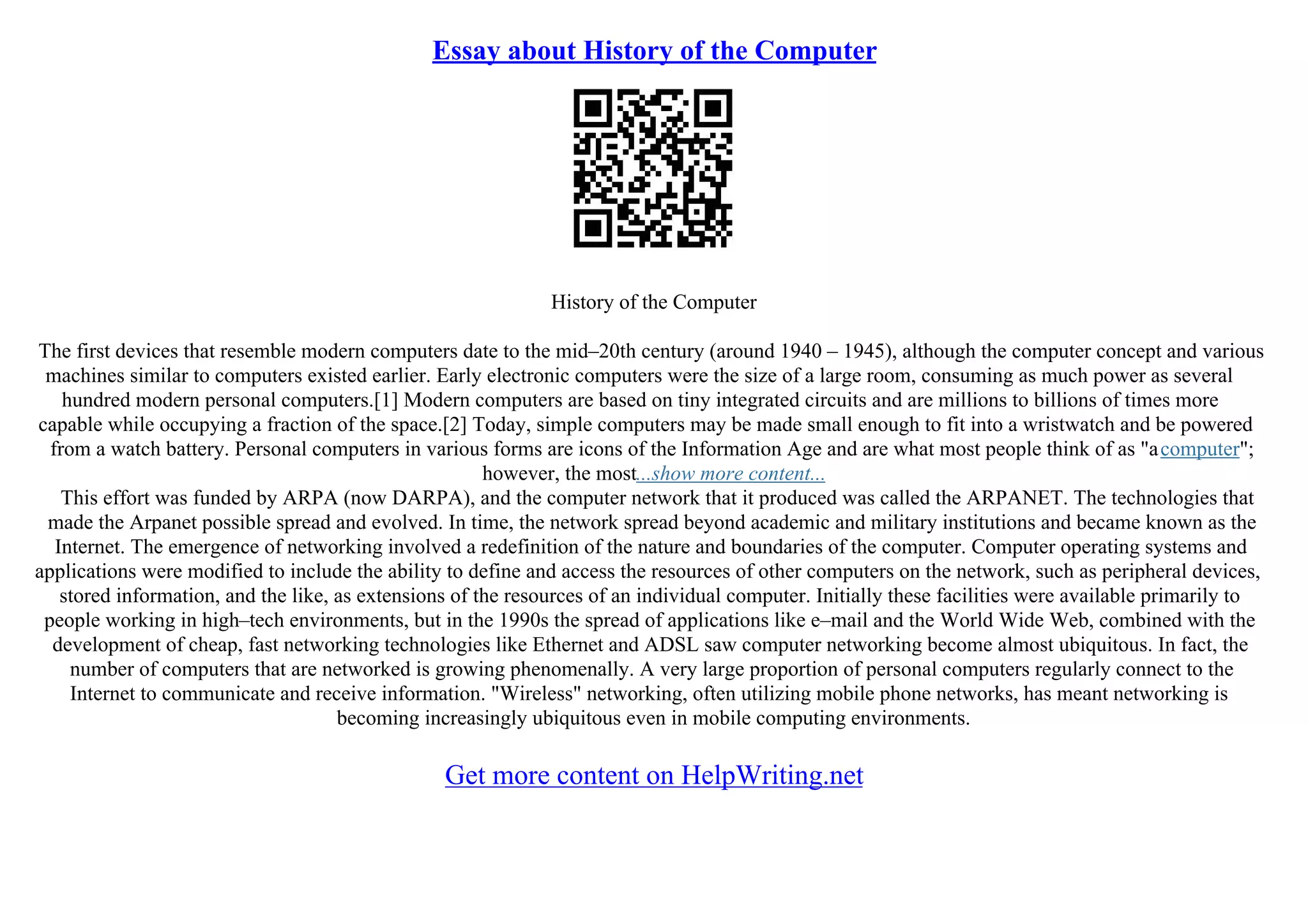 Essay About Computers | PPT