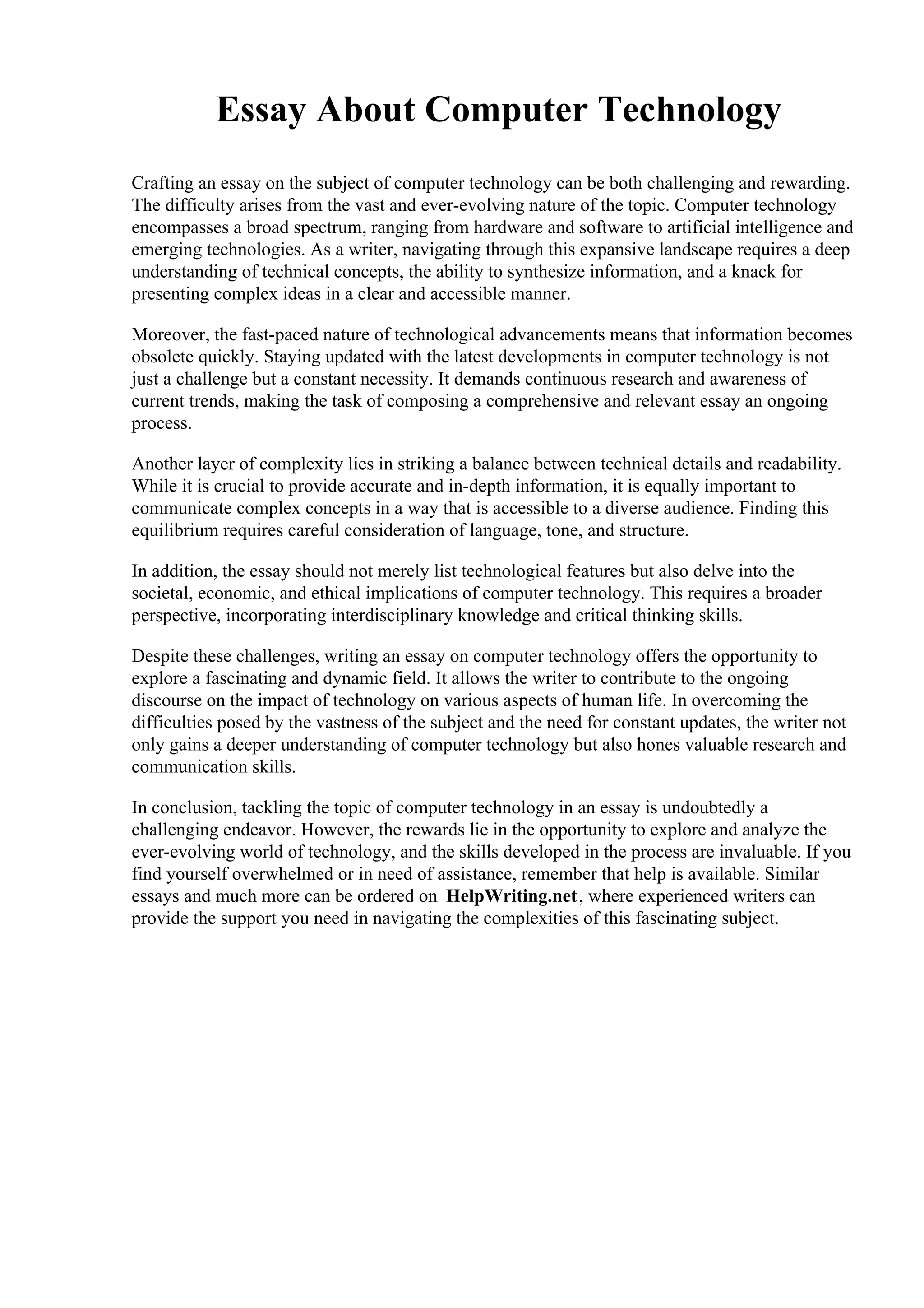 Essay About Computer Technology.pdf