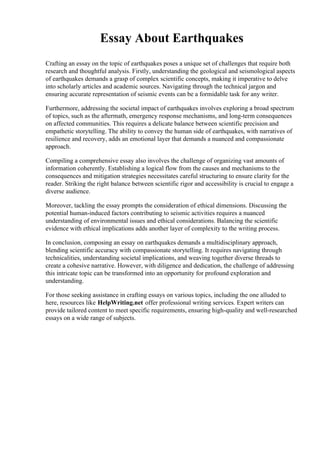 Essay About Earthquakes.pdf