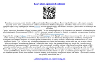 Essay About Economic | PDF