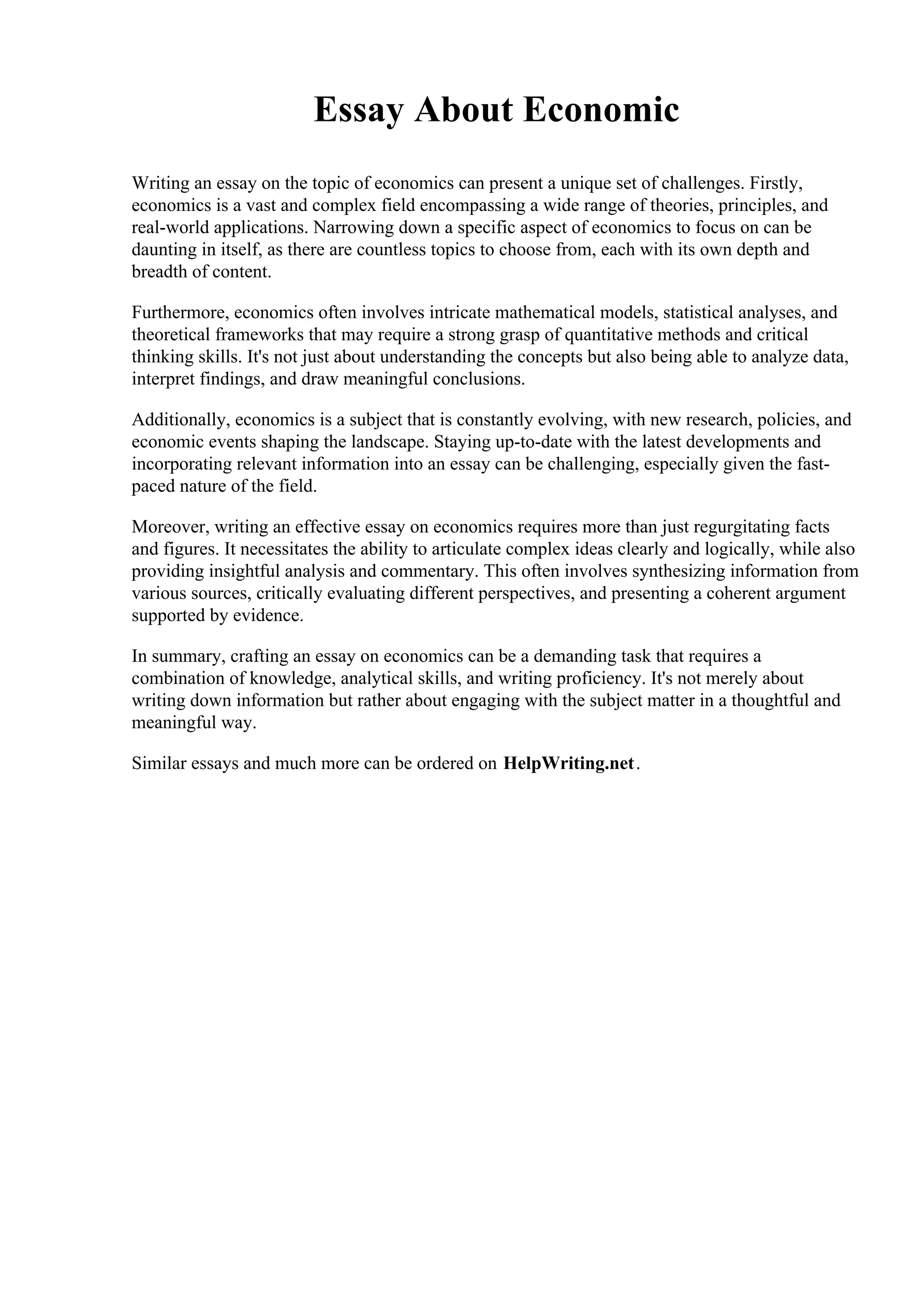 Essay About Economic.pdf