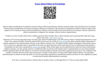 Essay About Ethics | PPT