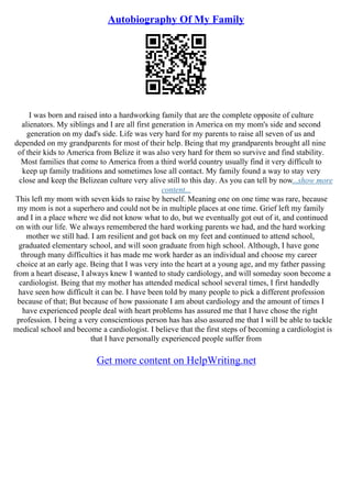 Essay About Family Life | PDF