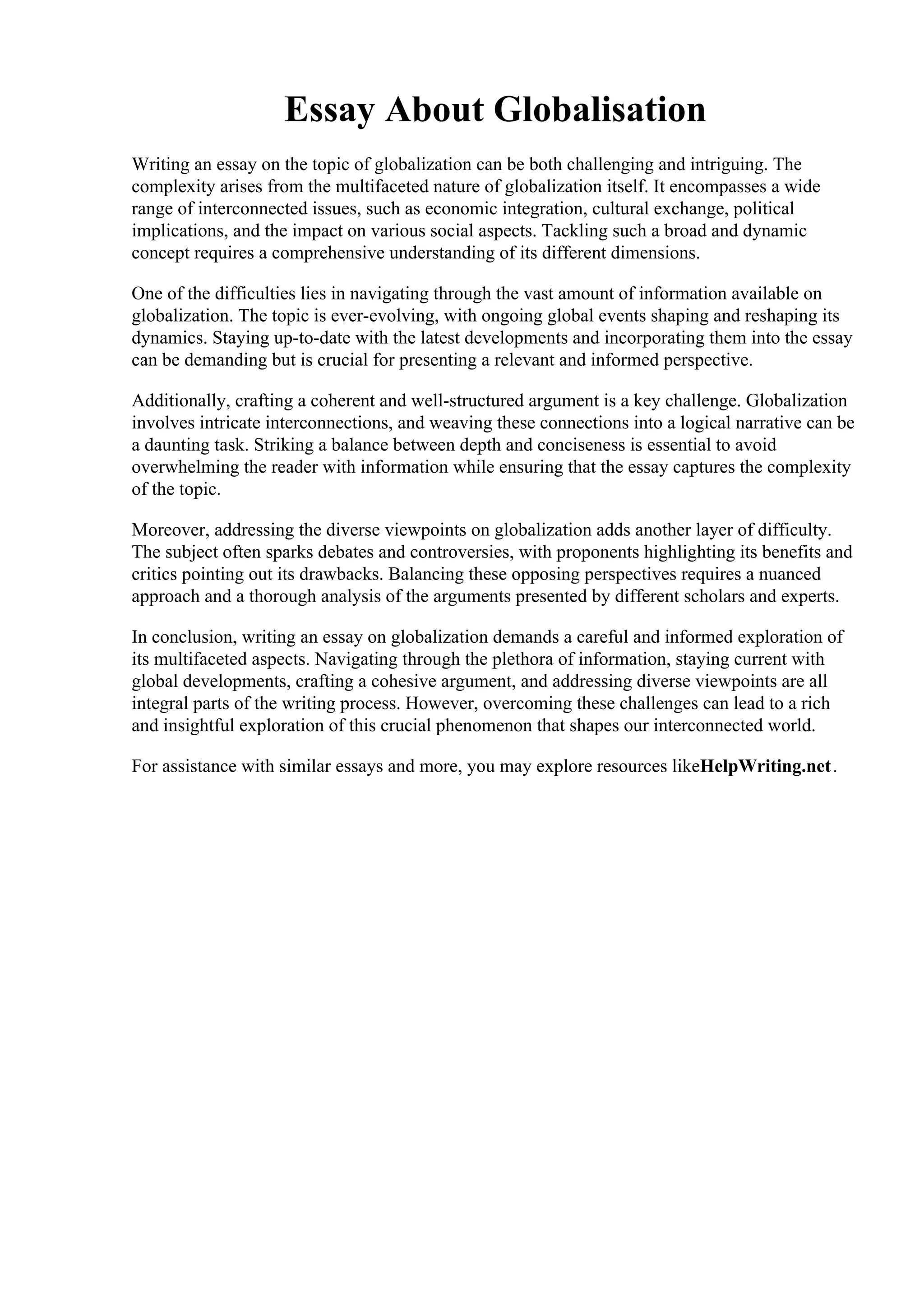 Essay About Globalisation.pdf