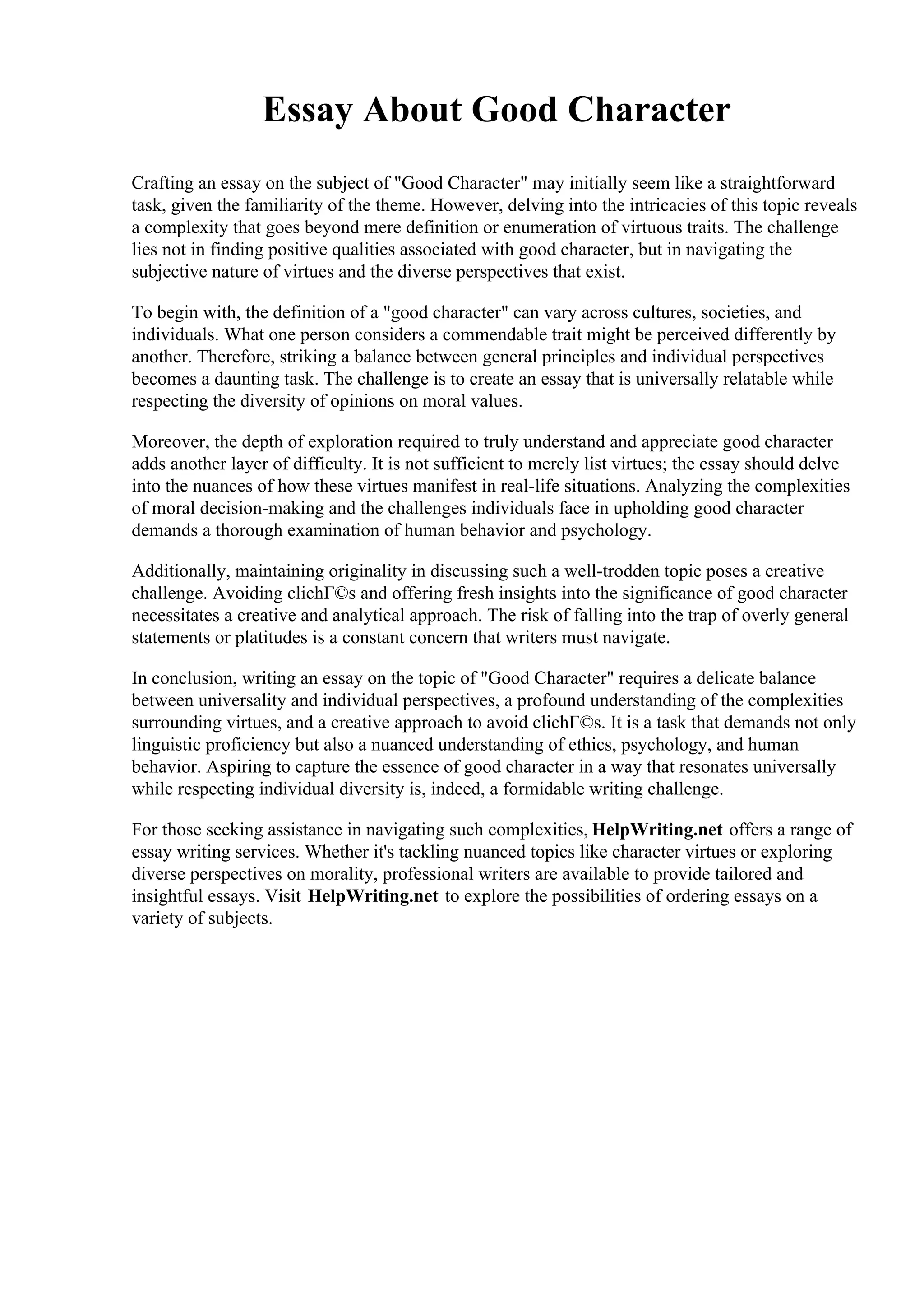 Essay About Good Character.pdf