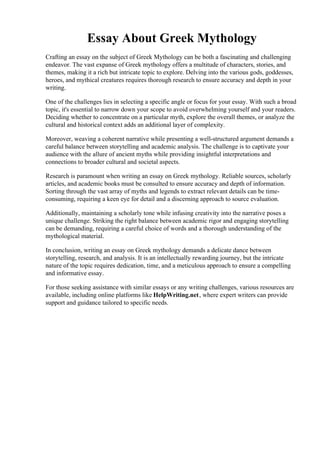 Essay About Greek Mythology.pdf