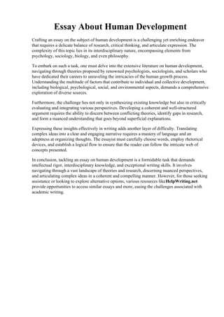 Essay About Human Development.pdf