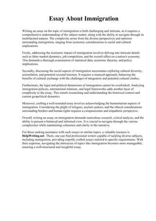 Essay About Immigration.pdf