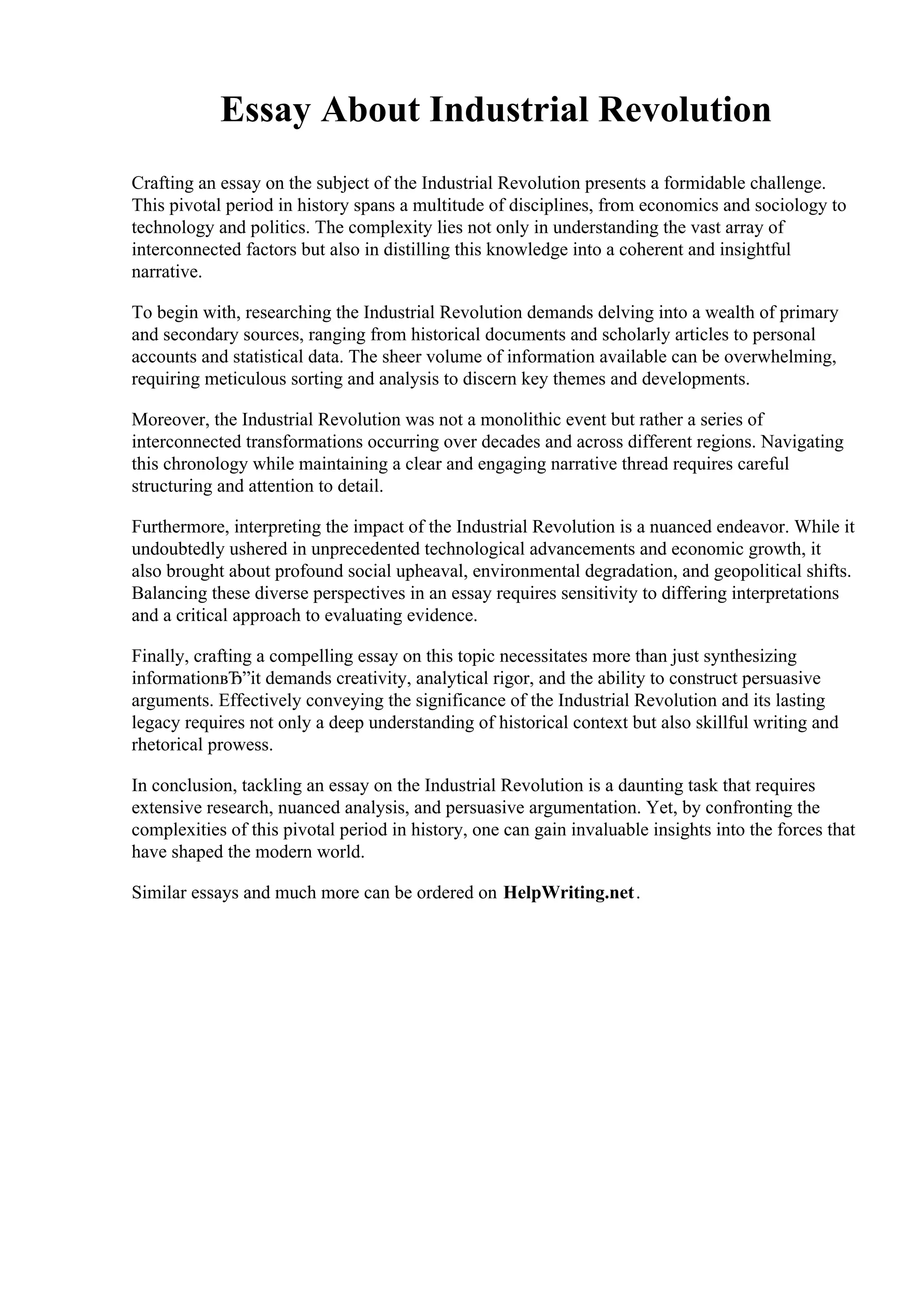 Essay About Industrial Revolution.pdf