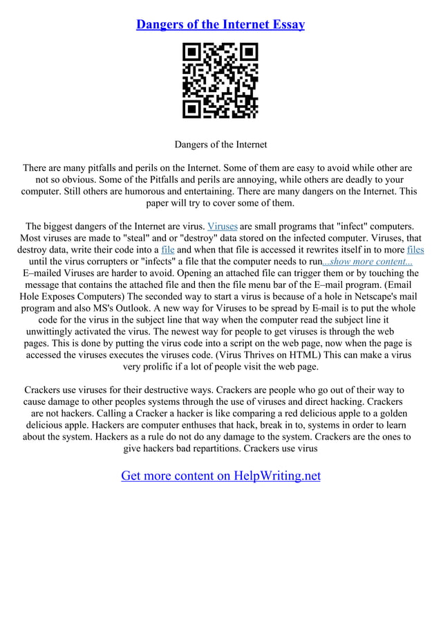 Essay About Internet | PDF