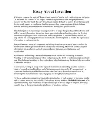 Essay About Invention.pdf