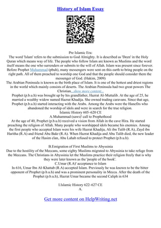 Essay About Islam | PDF