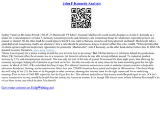 Essay About Jfk Was A Great President | PDF | Celebrity Families | Pop ...