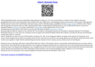 Essay About Jfk Was A Great President | PDF | Celebrity Families | Pop ...