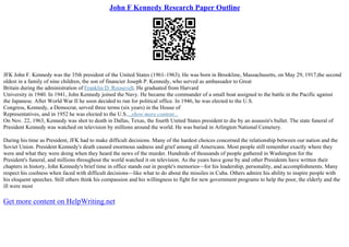 Essay About Jfk Was A Great President | PDF | Celebrity Families | Pop ...