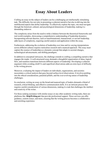 Essay About Leaders.pdf