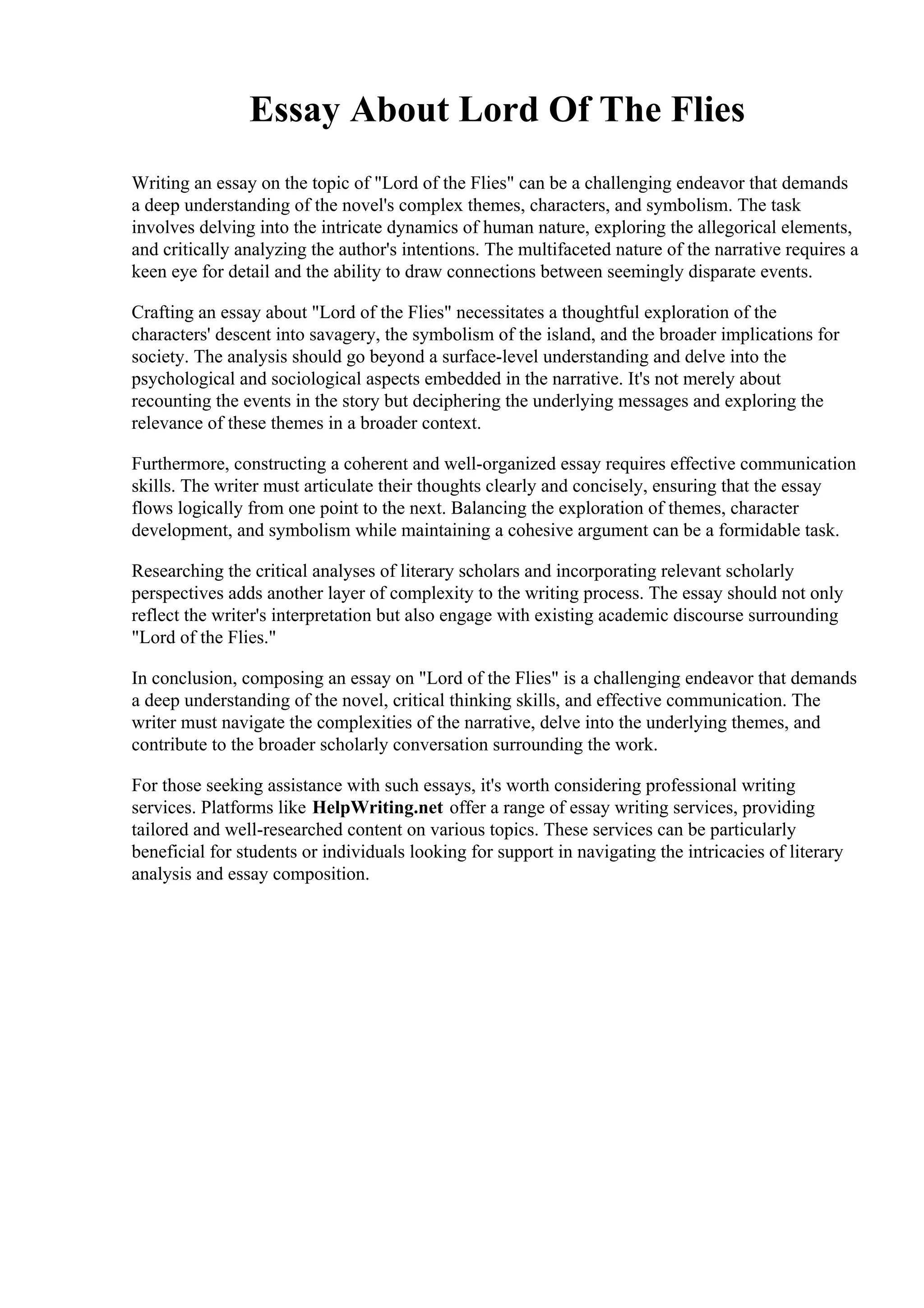 Essay About Lord Of The Flies.pdf