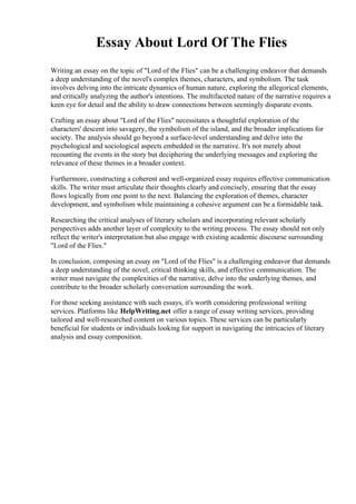 Essay About Lord Of The Flies.pdf