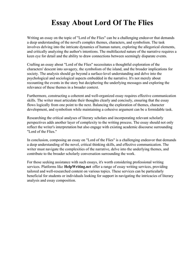 Essay About Lord Of The Flies.pdf