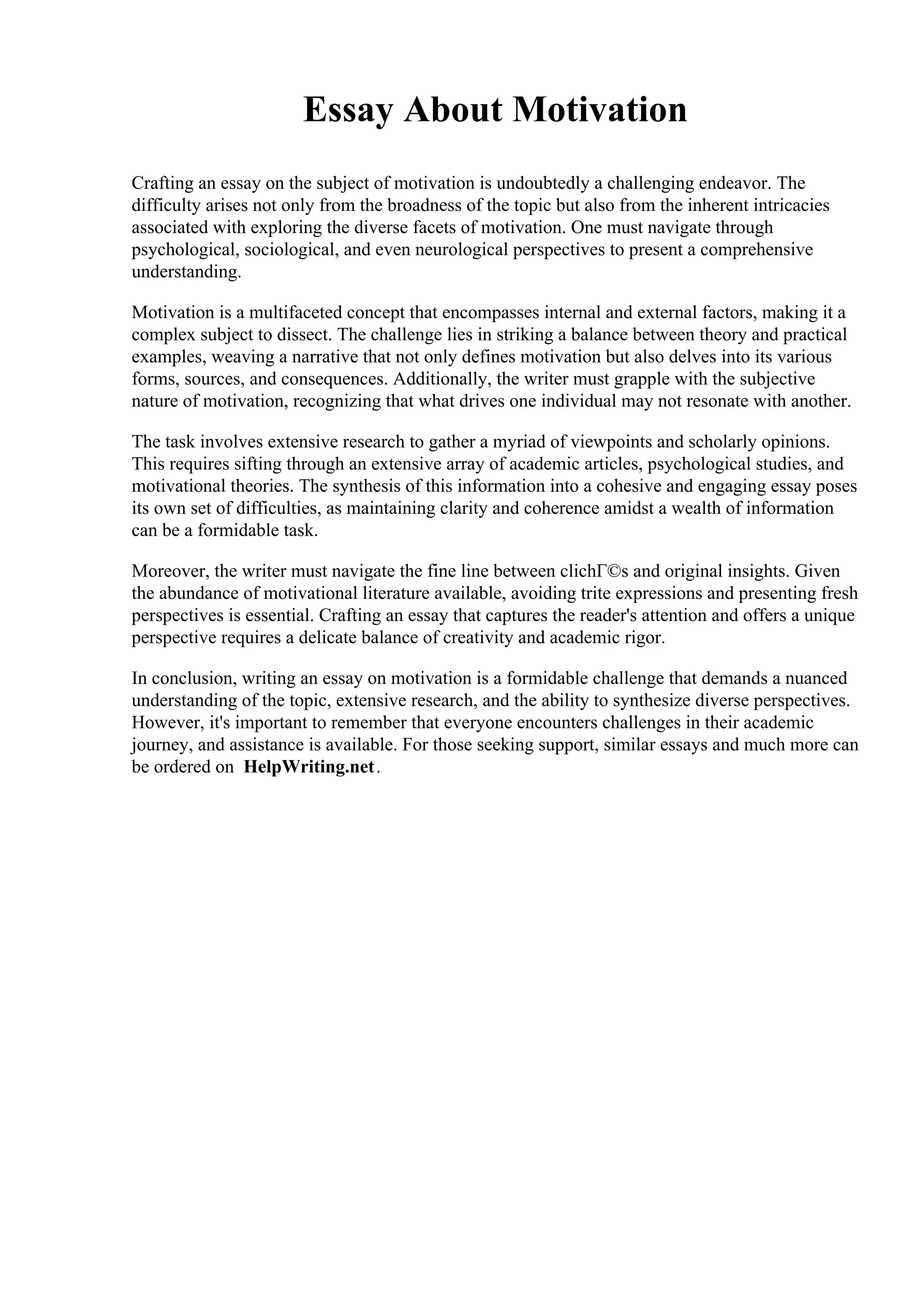 Essay About Motivation.pdf