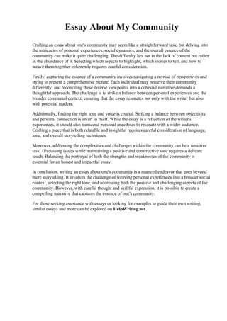 Essay About My Community.pdf