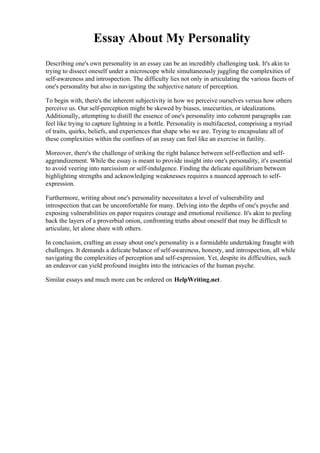Essay About My Personality.pdf