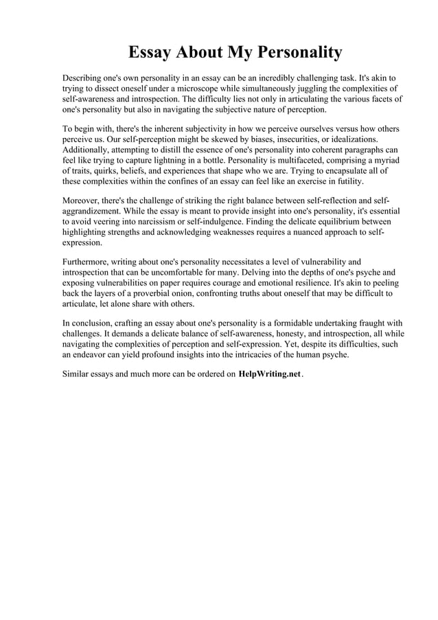 Essay About My Personality.pdf