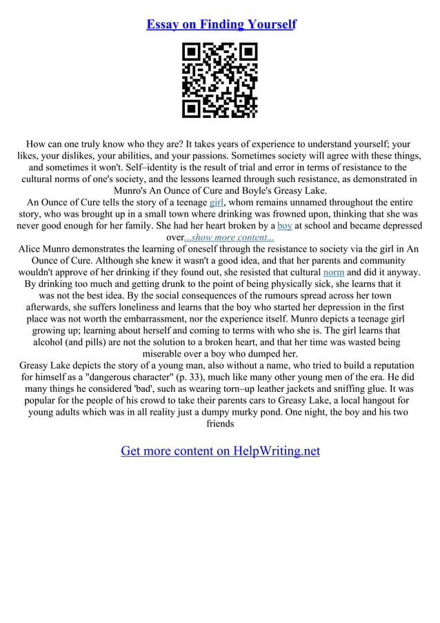 Essay About My Self | PDF