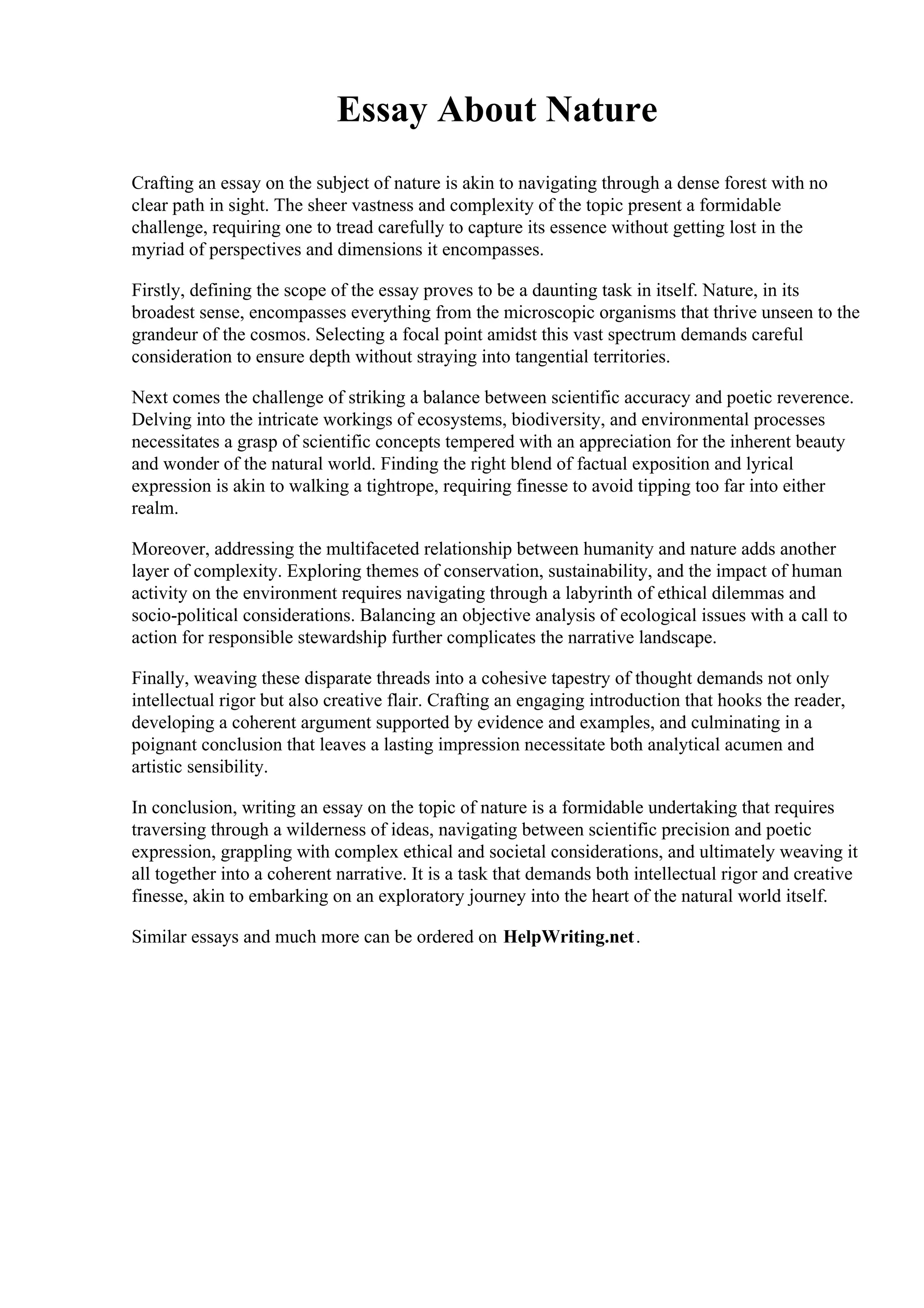 Essay About Nature.pdf