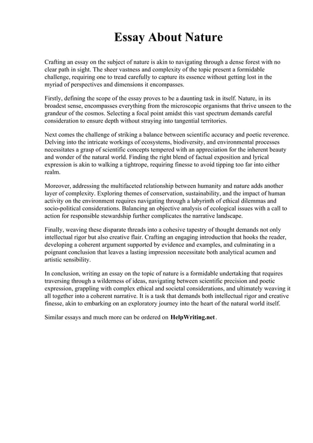 Essay About Nature.pdf