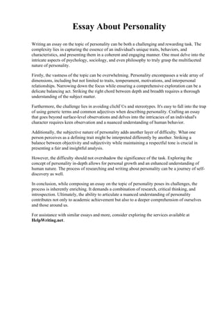 Essay About Personality.pdf