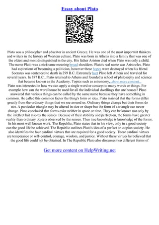 Essay About Philosophy | PDF | Religion & Spirituality