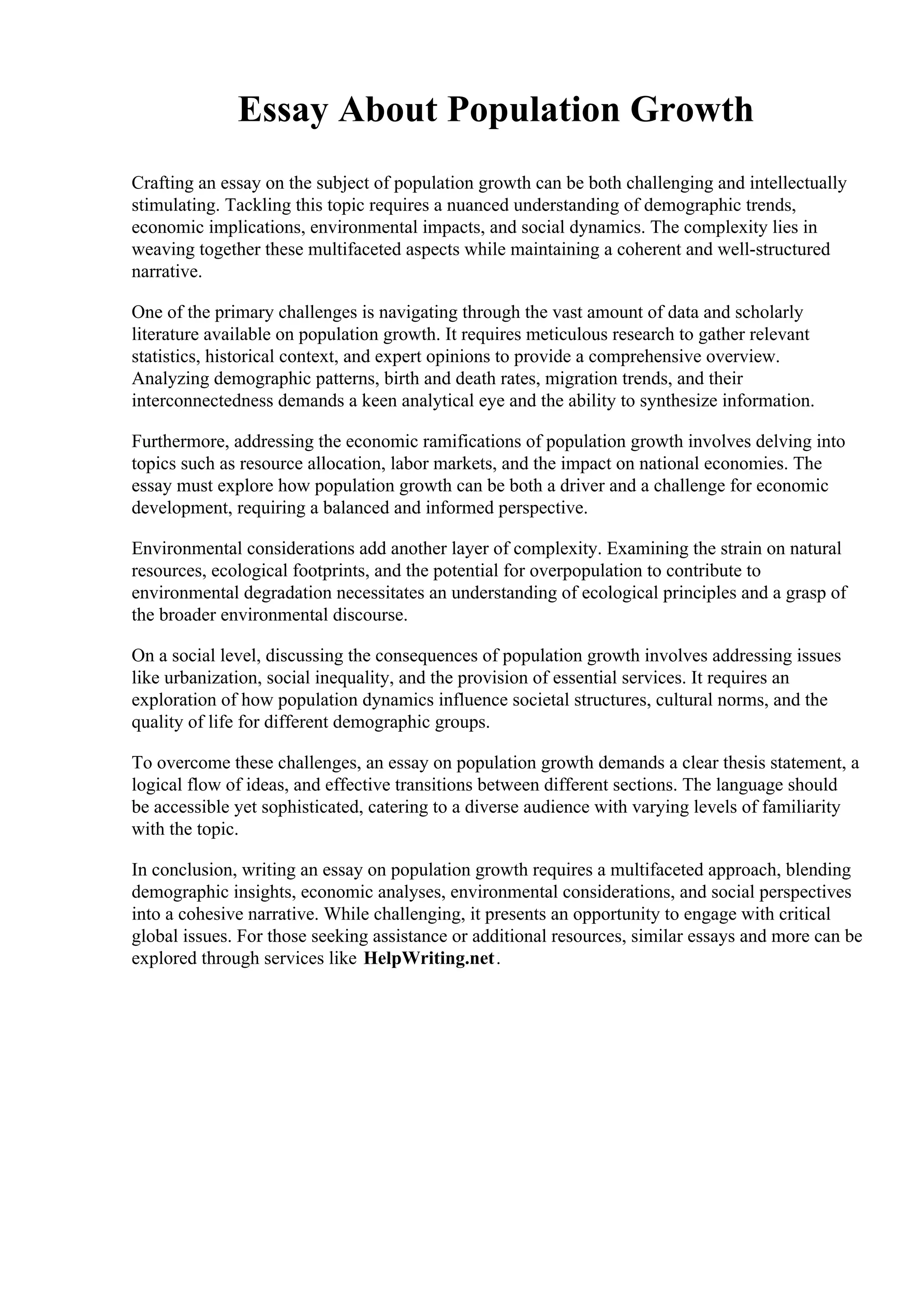 Essay About Population Growth.pdf