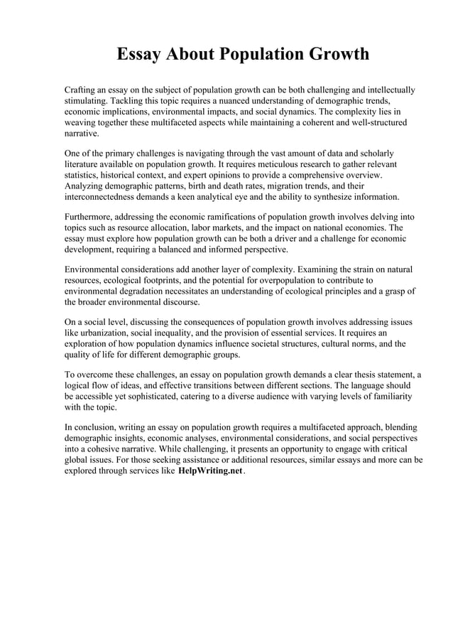 Essay About Population Growth.pdf