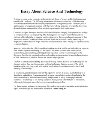 Essay About Science And Technology.pdf