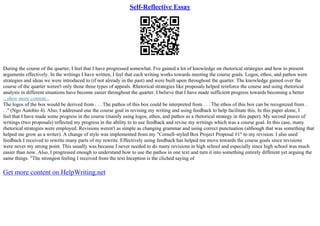 Essay About Self Reflection | PPT