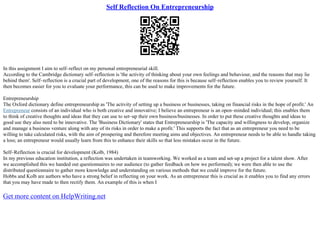 Essay About Self Reflection | PPT