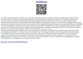 Essay About Self Reflection | PDF