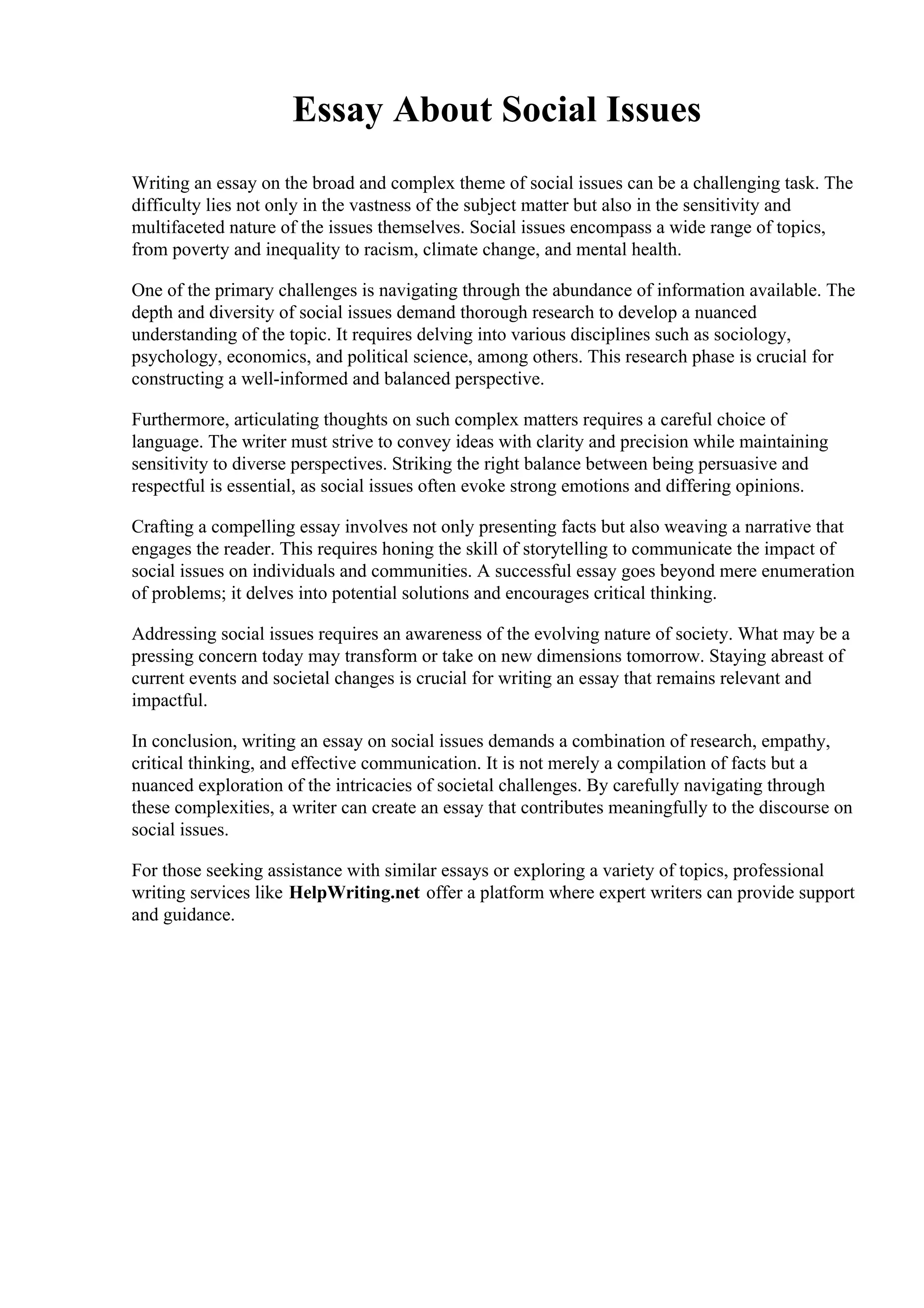 Essay About Social Issues.pdf