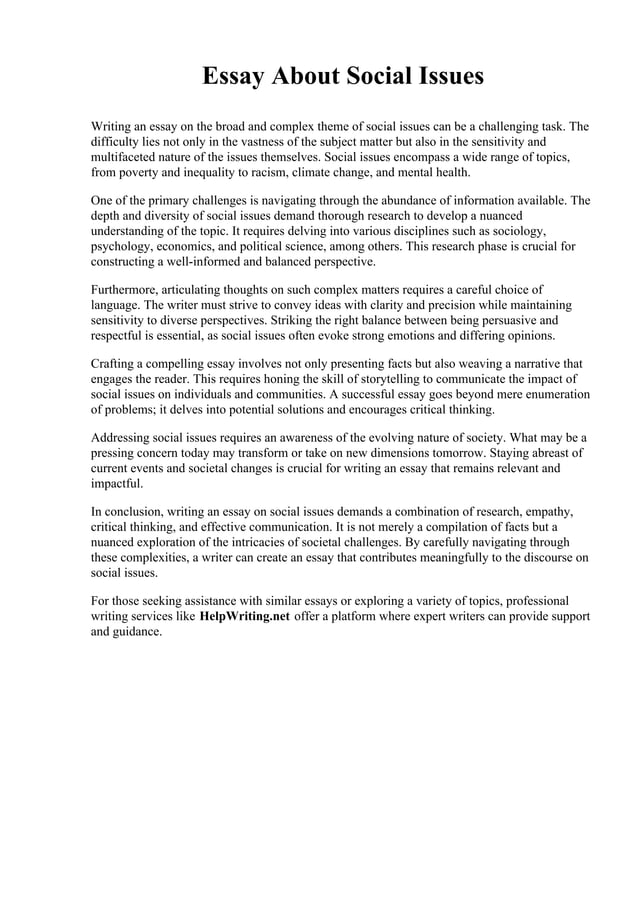 Essay About Social Issues.pdf